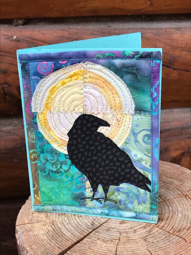 Raven Moon Purple Quilted Greeting Card Kit - Etsy