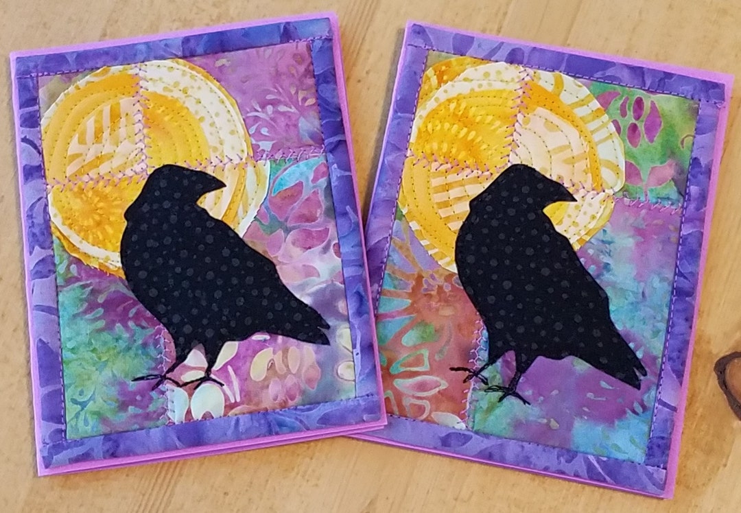 Raven Moon - Purple Quilted Greeting Card Kit - Etsy