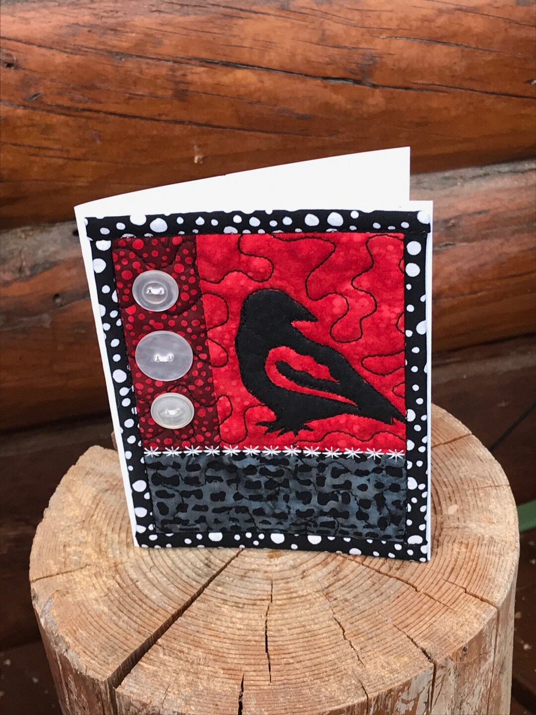 Raven Quilted Greeting Card Kit - Etsy