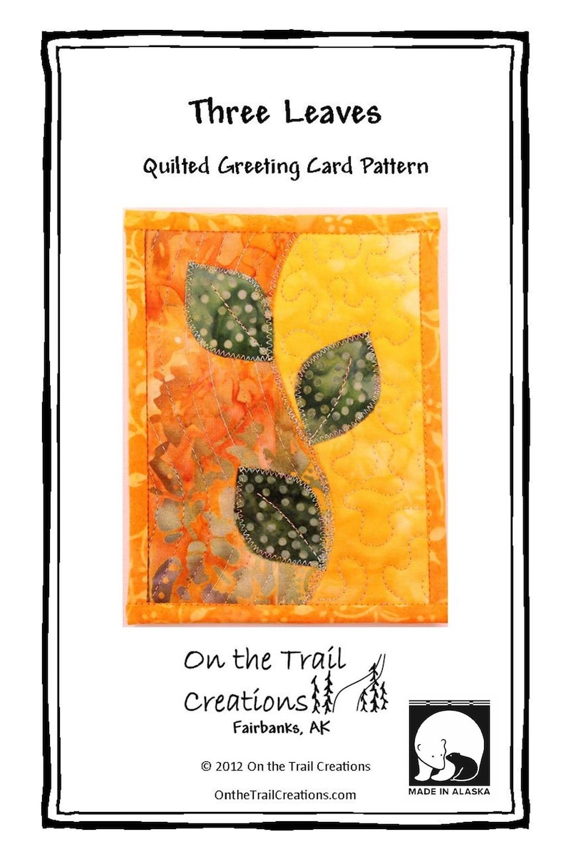 Three Leaves Card Digital Pattern - Etsy