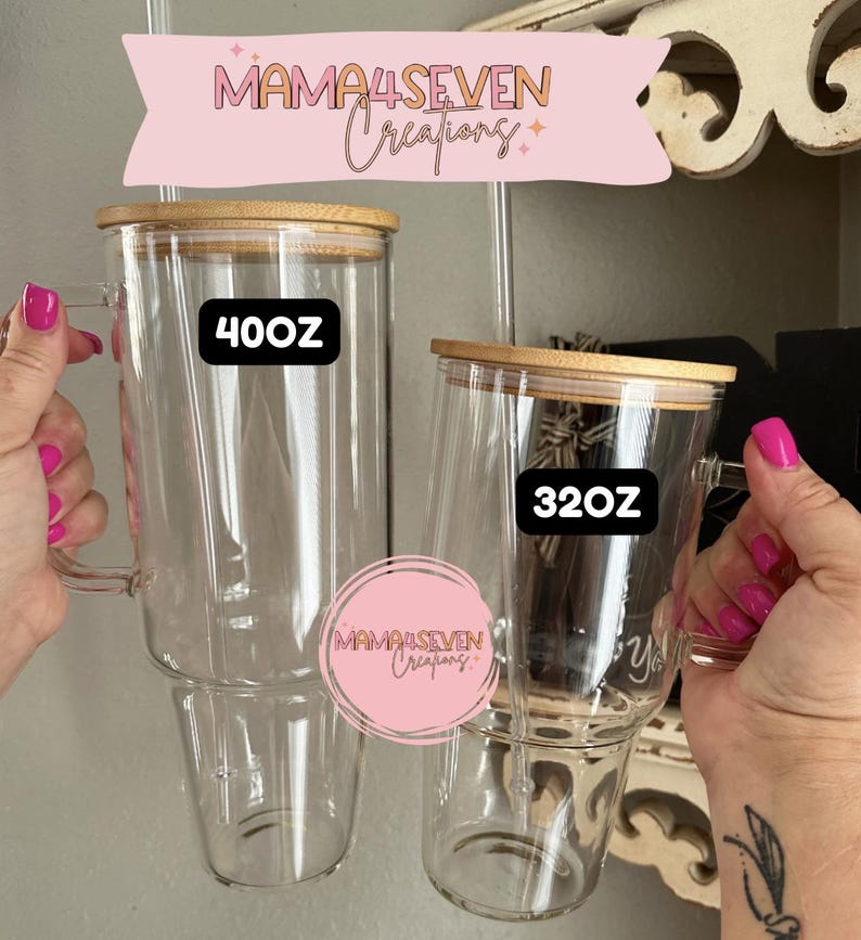Caffeinated & Medicated Mental Health Glass Tumbler With Handle - Etsy