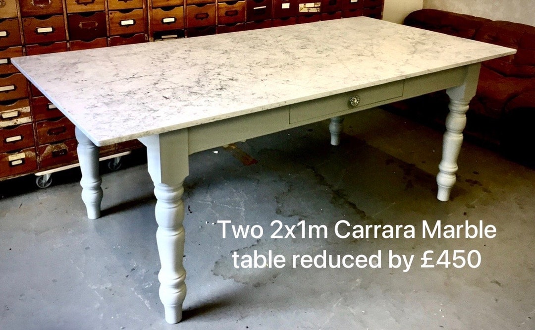 Italian Marble Top Kitchen Table, Dining Table , Farmhouse Table 2m X ...