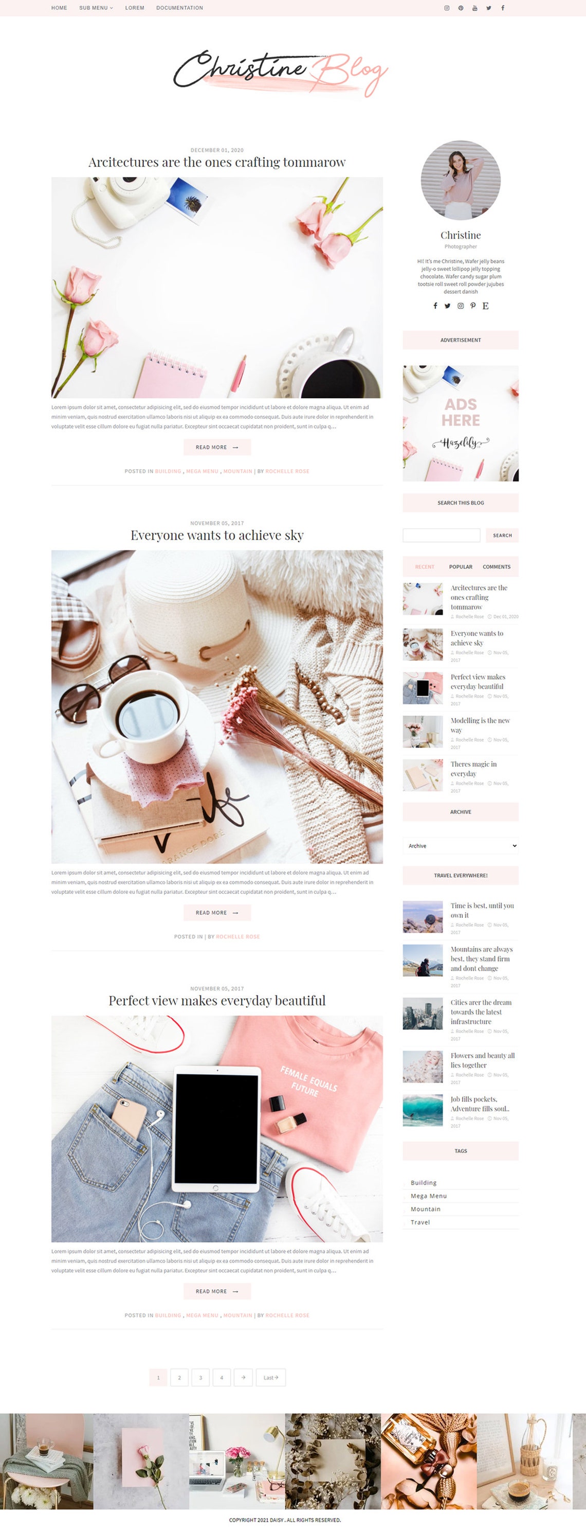 Blogger Template Responsive, Blogger Template Blog "daisy Blogger ...