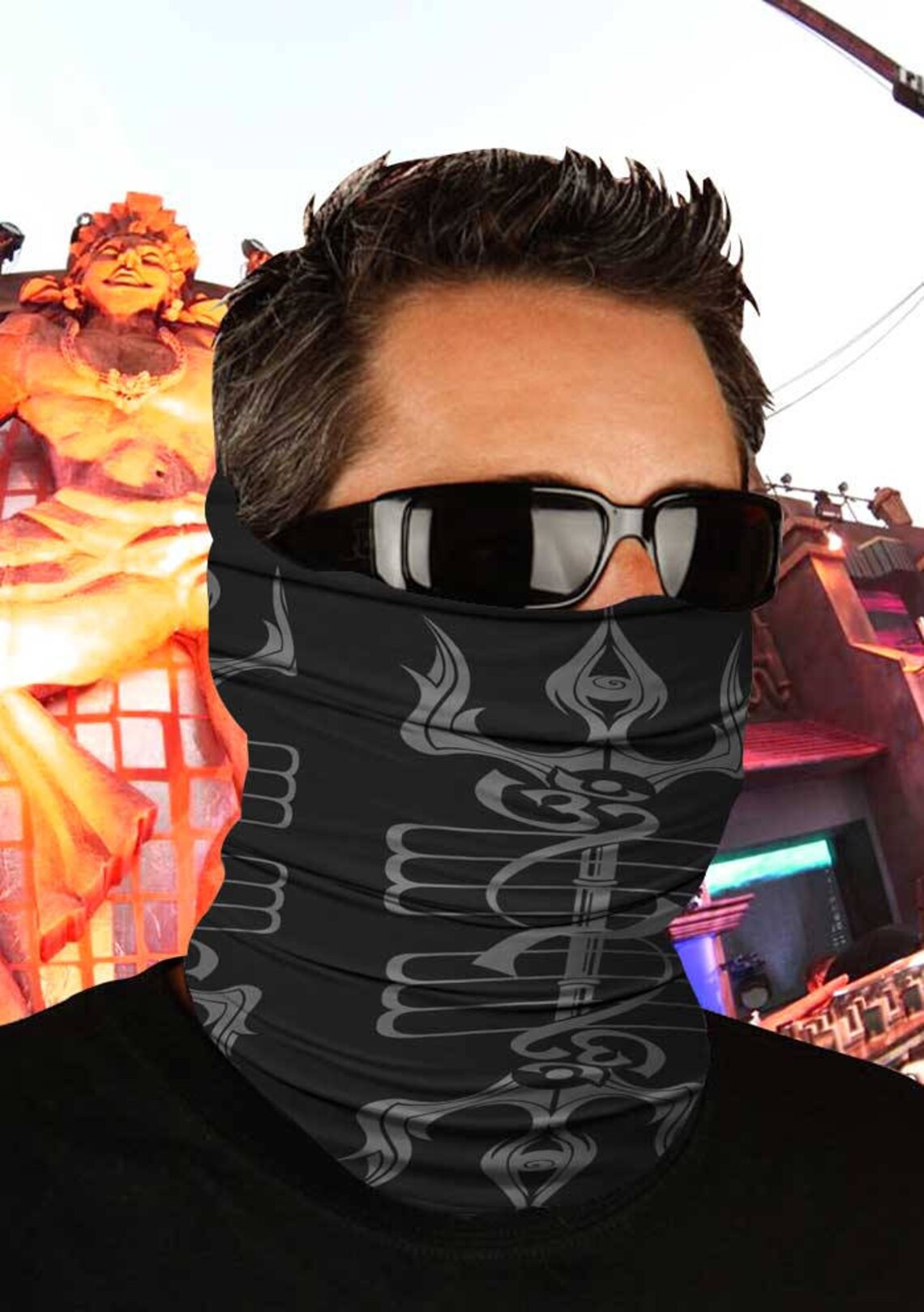 Shiva Trishula Face Mask Bandana Topi Shaman Electro - Etsy