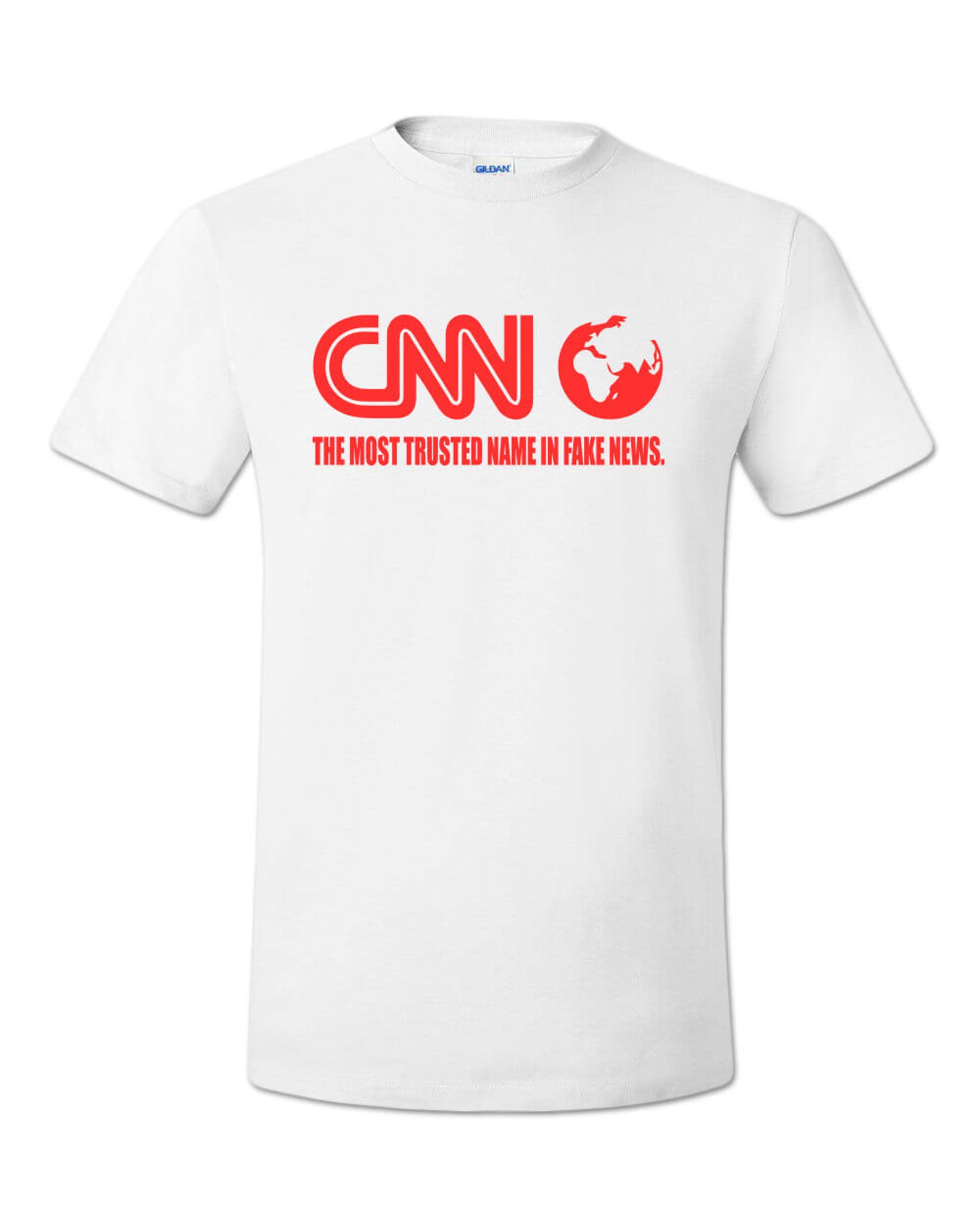 CNN Most Trusted Name in Fake News T-shirt, Funny Tabloid Corrupt Lying ...
