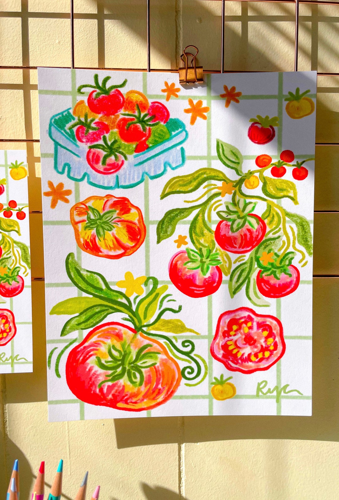 Tomato Joy | Art Print | Kitchen Art Print Decor, Tomato Art Decor ...