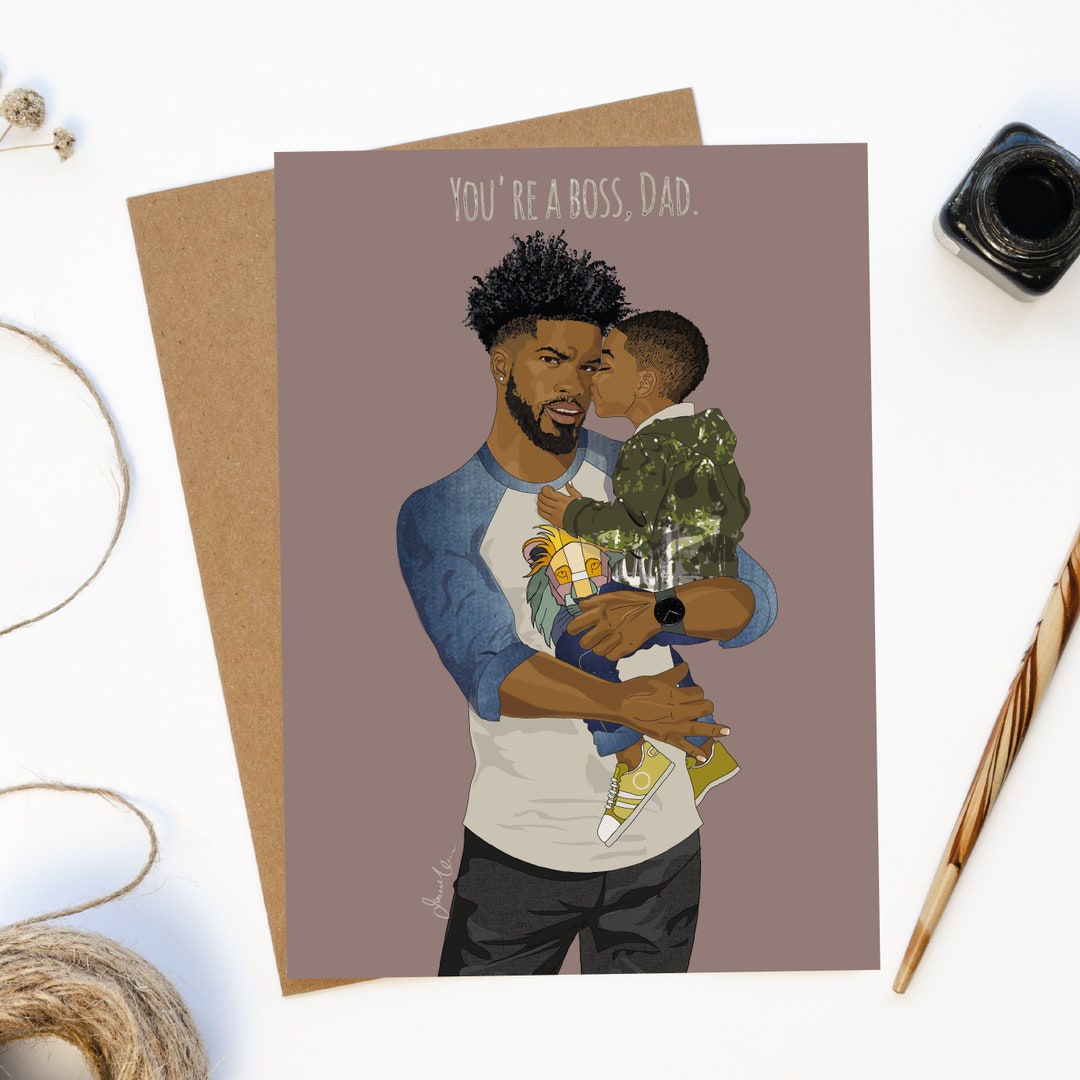 You're A Boss Dad Card, Urban Card for Dads, Father and Son Greetings ...