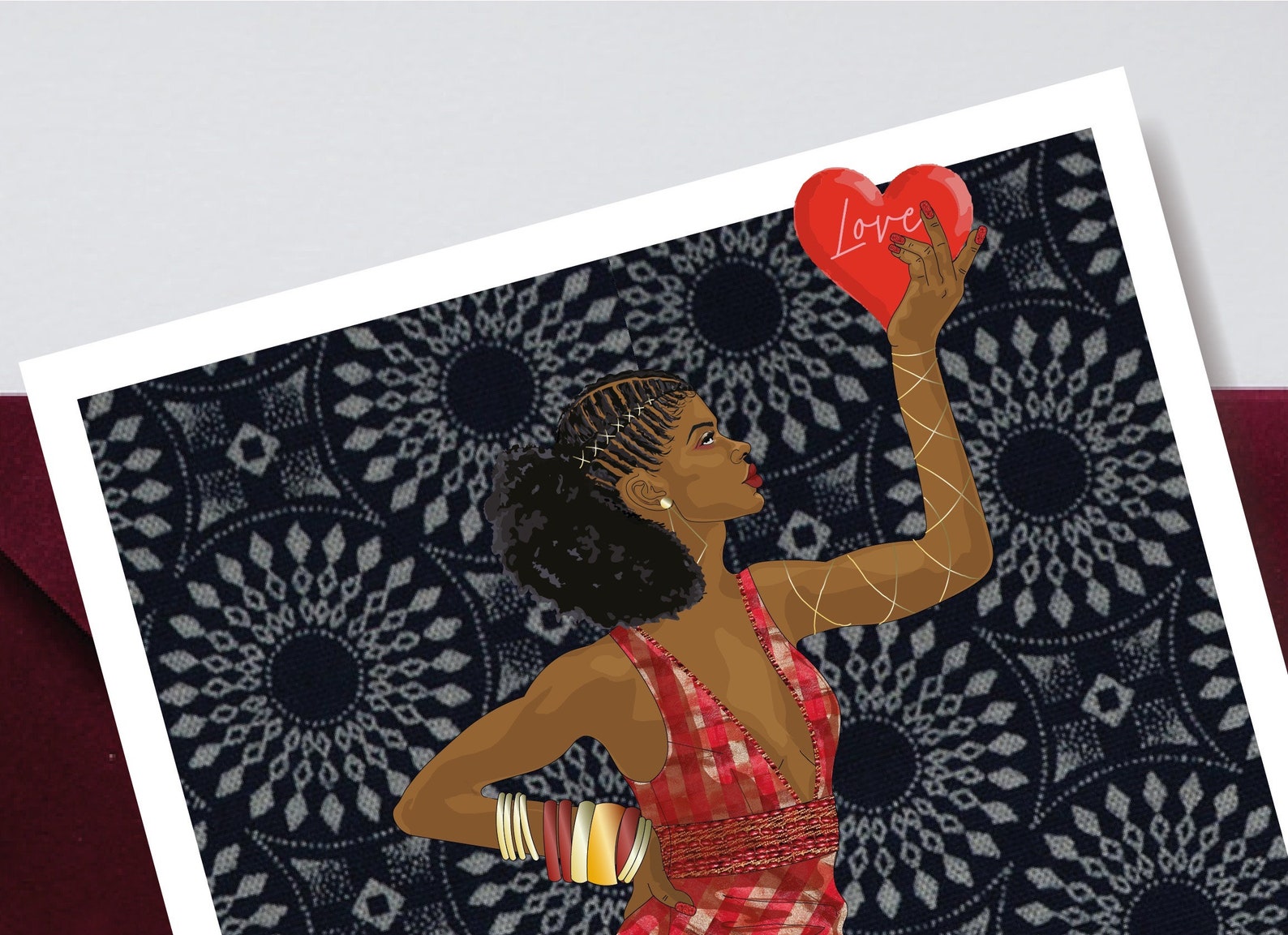 Afrocentric Love Cards Happy Birthday Black Anniversary | Etsy