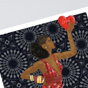 Afrocentric Love Cards Happy Birthday Black Anniversary - Etsy