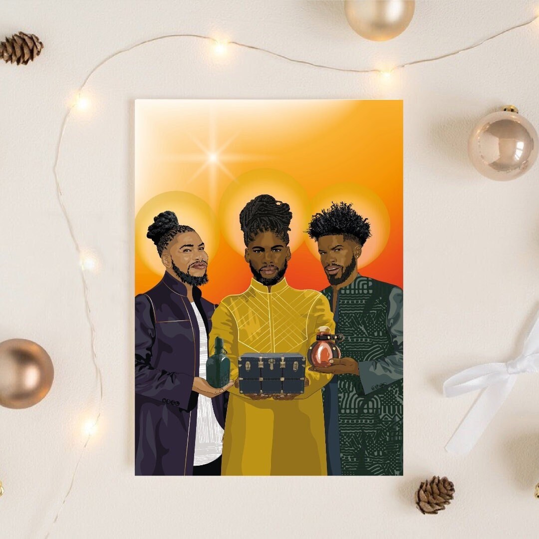 Black Kings Nativity Christmas Card: Three Wise Men, Large Card A5. - Etsy