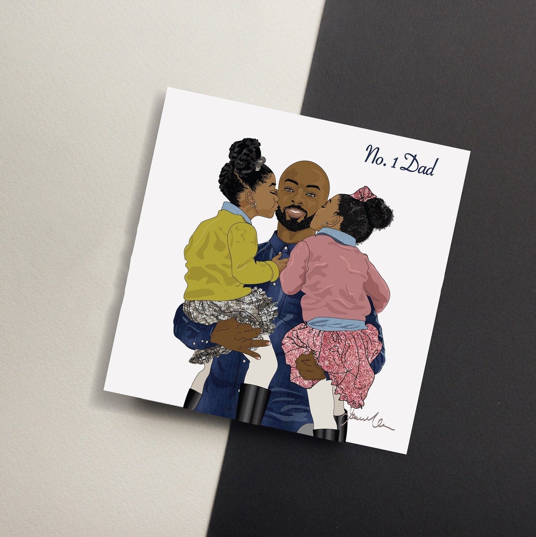 No 1 Dad Greeting Card for Fathers Ethnic Birthday Card for - Etsy