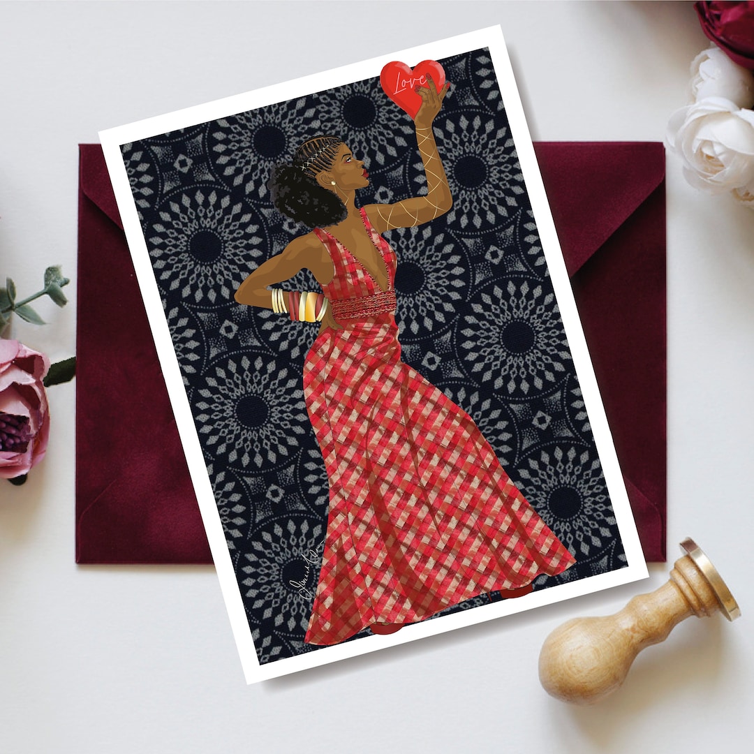 Afrocentric Love Cards Happy Birthday Black Anniversary - Etsy