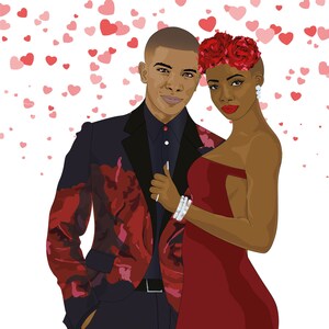 Black Couple Engagement, Black Love, Afrocentric Romance. - Etsy