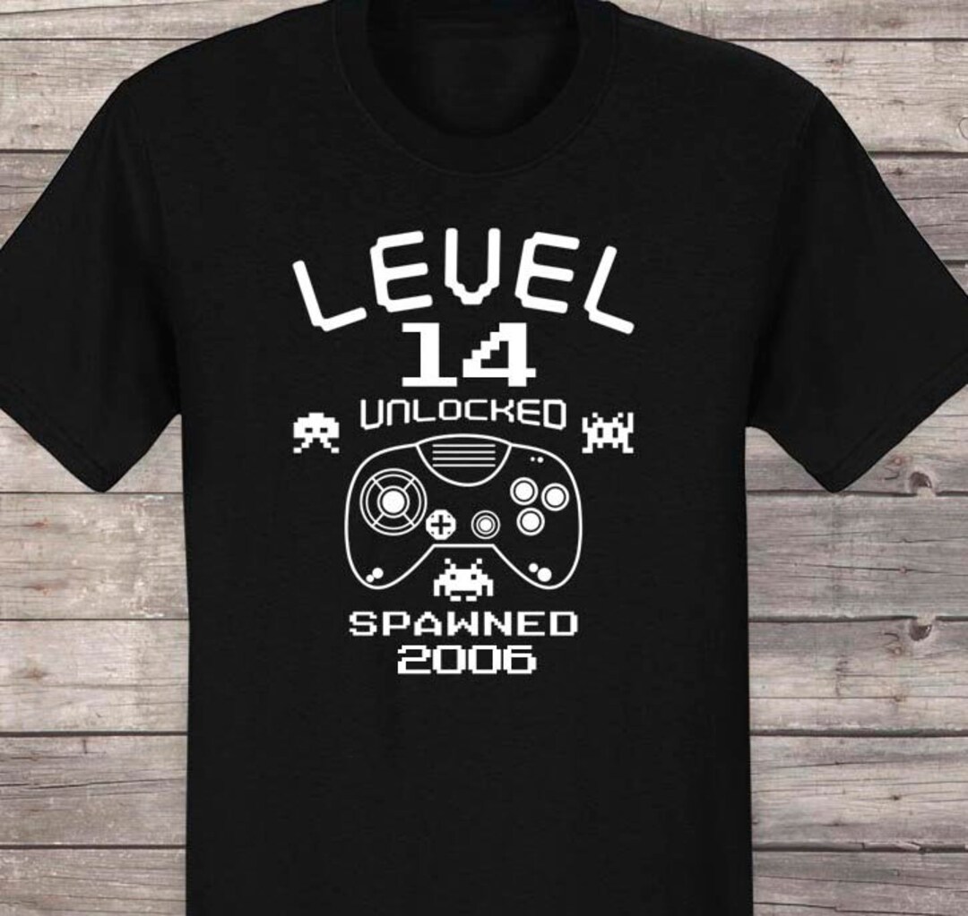 Level 14th Unlocked Spawned, 14th Birthday, 14th Birthday Gifts for Men ...