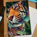 Fine Art. 4x6 Tiger Art Print, Colorful Tiger Mini Print, Postcard Size ...