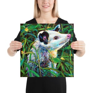Fine Art Opossum Poster, Possum Painting, Opossumcore Art, Possumcore ...