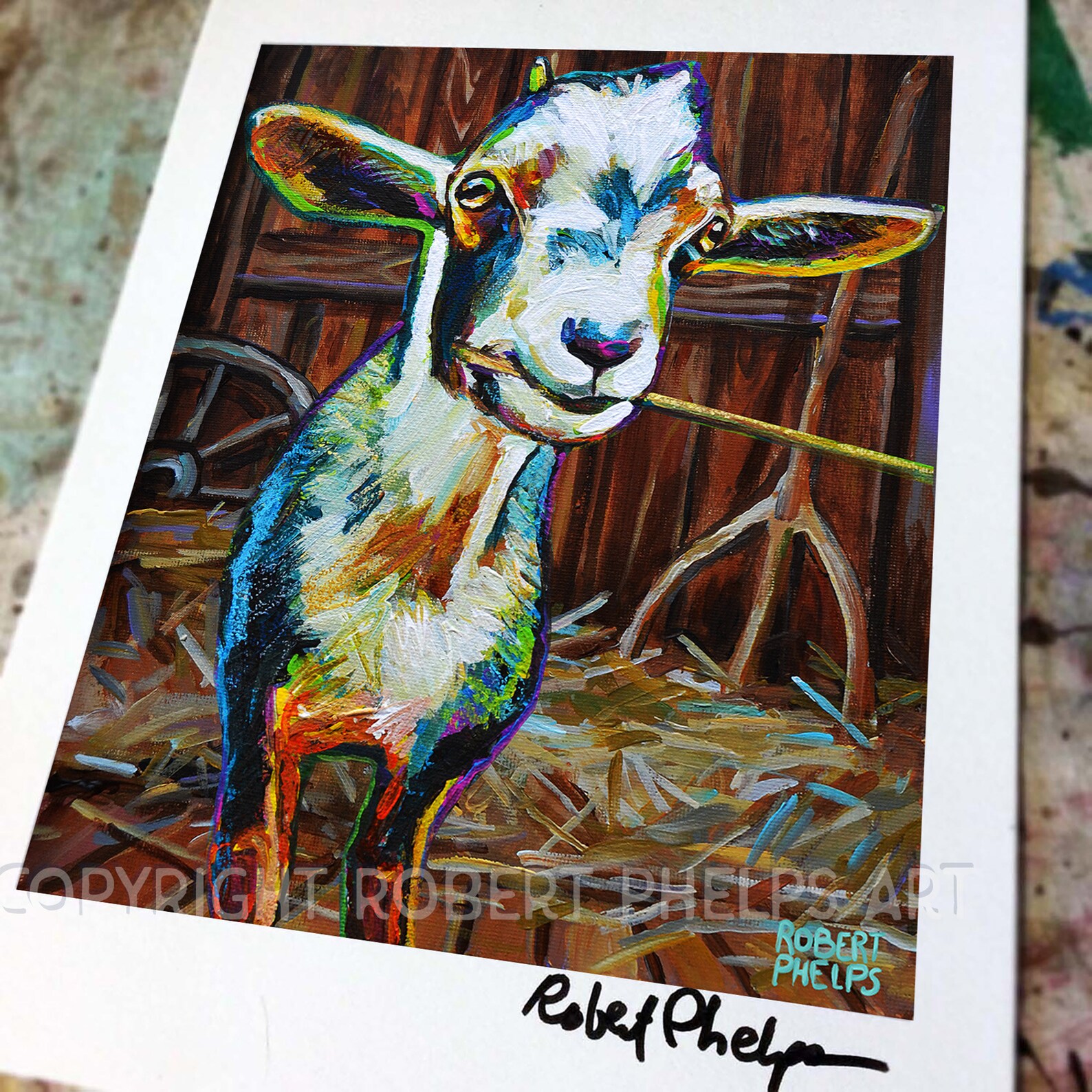 GOAT PAINTING ART Print by Robert Phelps Goats Goat Gift | Etsy