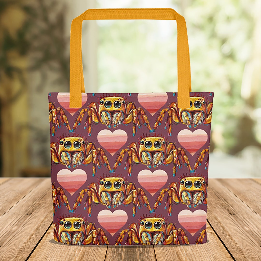 Jumping Spider Tote Bag, Spider Mom Gift, Jumping Spider Illustration ...