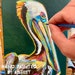Colorful Pelican Mini Wall Art Print, Pelican Painting Artwork for ...