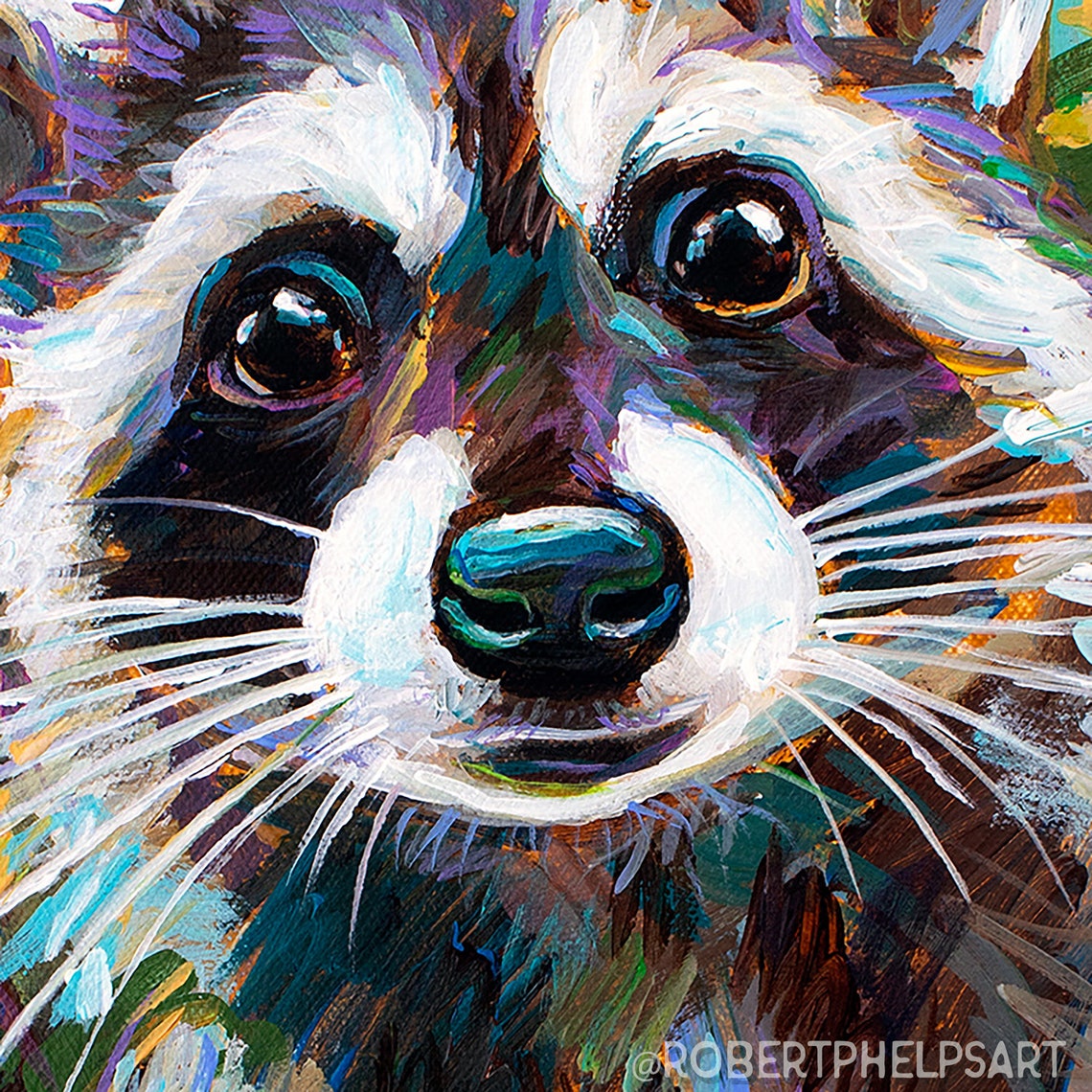 Raccoon Art Print Raccoon Home Decor Wall Art Prints | Etsy