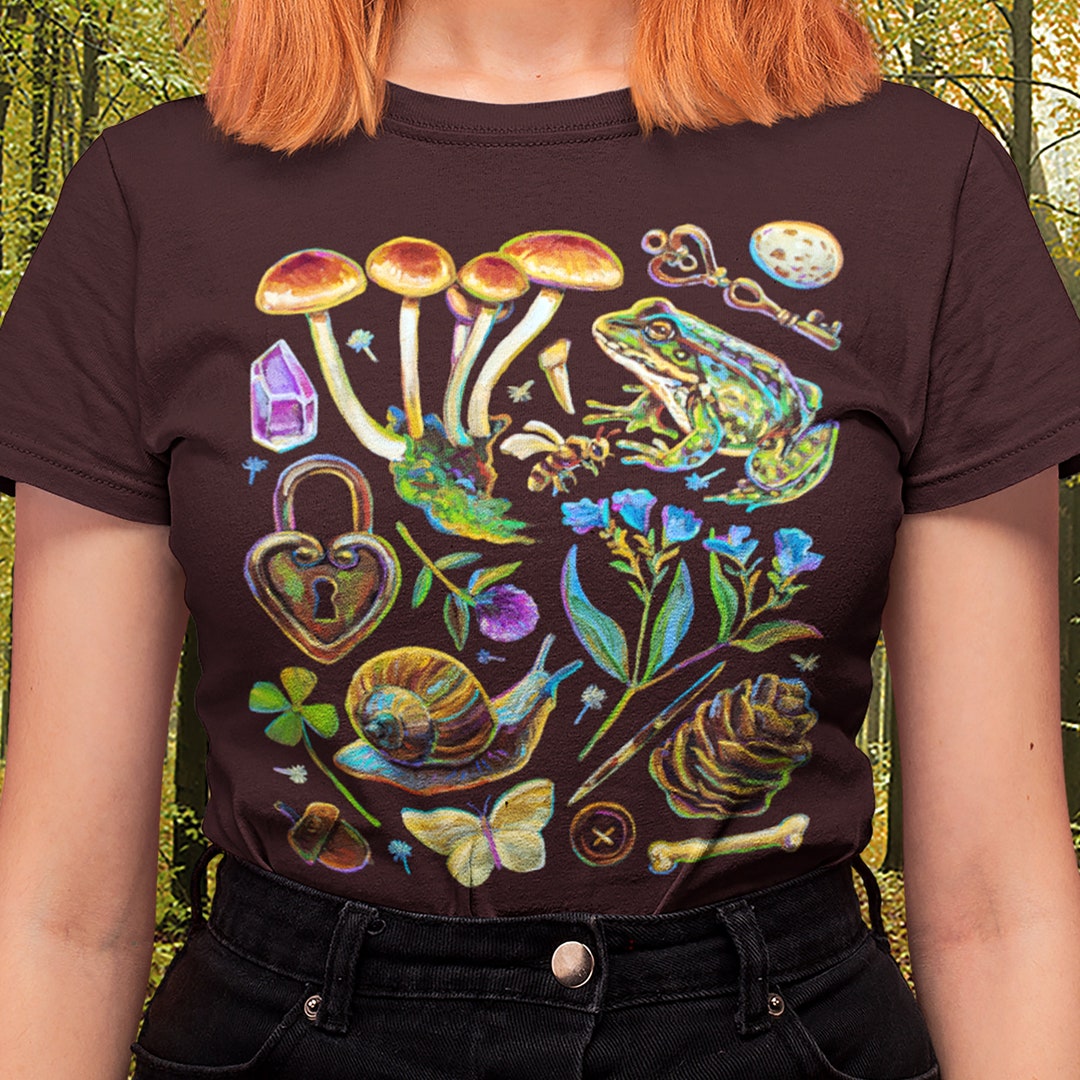 Cottagecore Shirt, Botanical T Shirt, Dark Cottagecore Aesthetic ...
