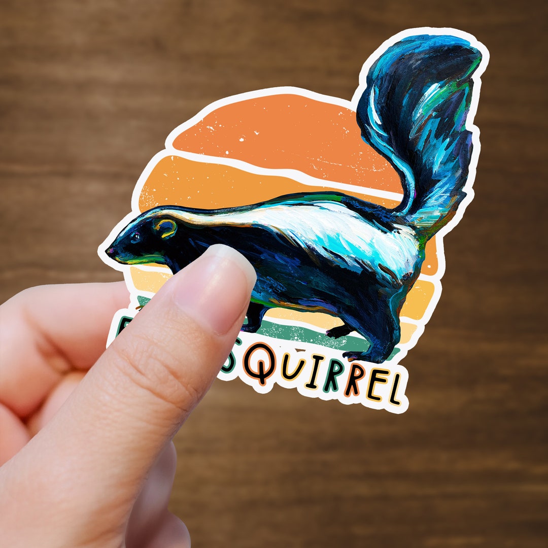 Fart Squirrel Sticker, Funny Skunk Sticker, Funny Laptop Sticker, Skunk ...