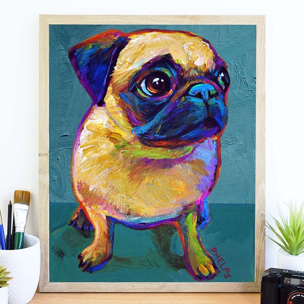 Pug Art Print - Etsy