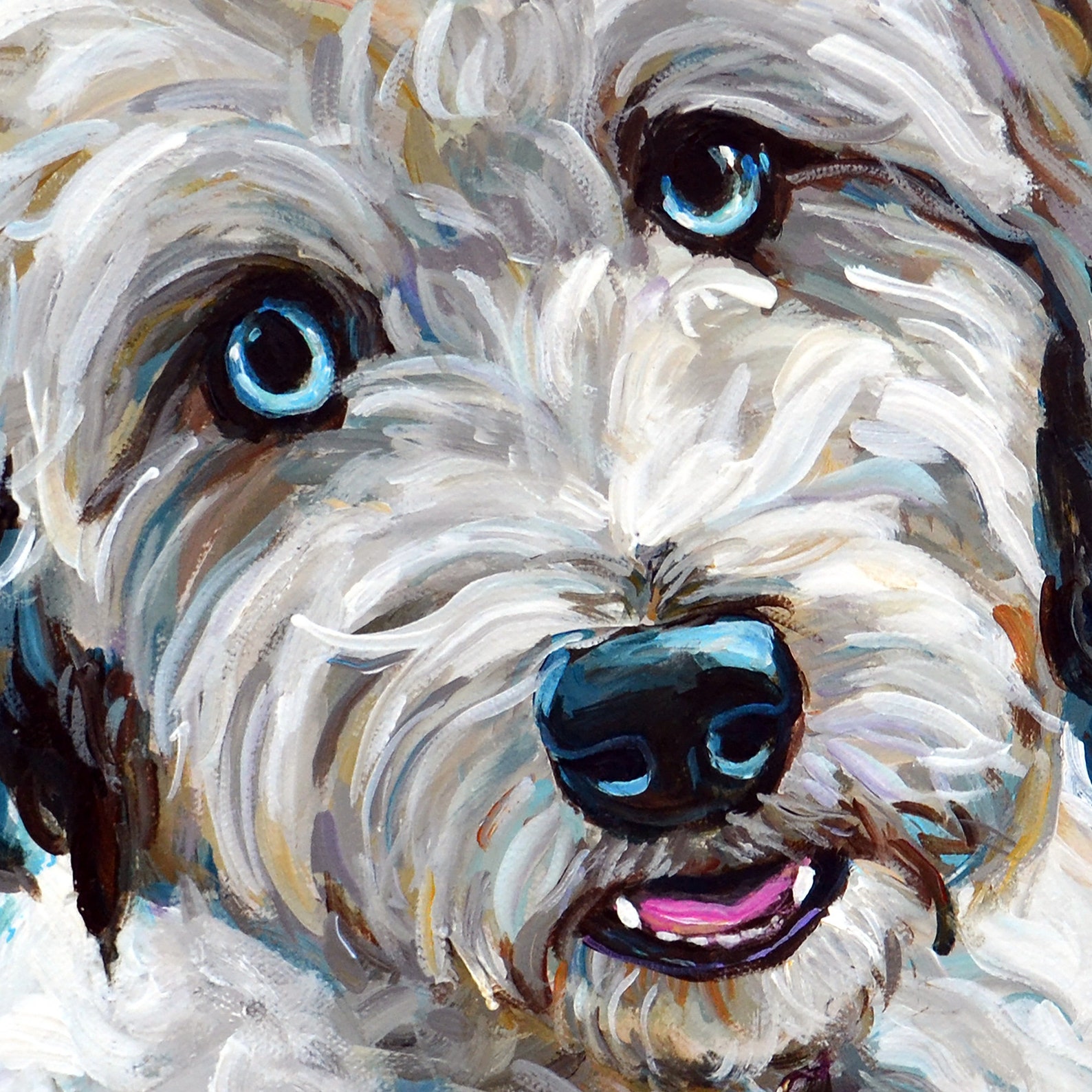 Art. Cute Aussiedoodle Puppy. 8.5 by 11 Unframed Print. Unique - Etsy