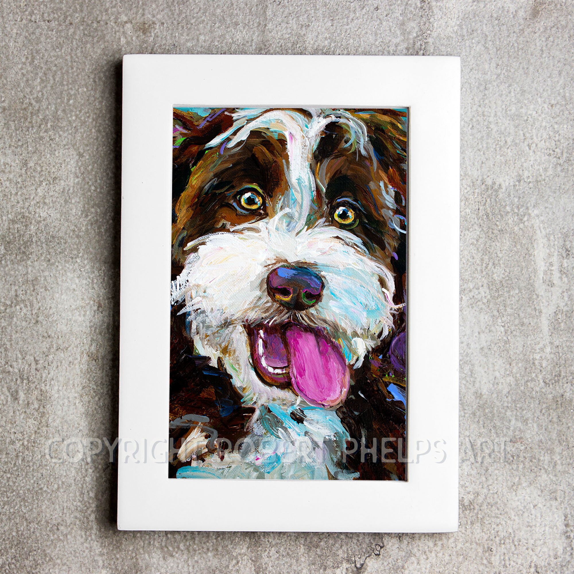 Cute Aussiedoodle 4x6 Unframed Mini Print for Dog Home Decor. Fun ...