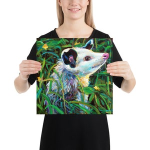 Fine Art Opossum Poster, Possum Painting, Opossumcore Art, Possumcore ...