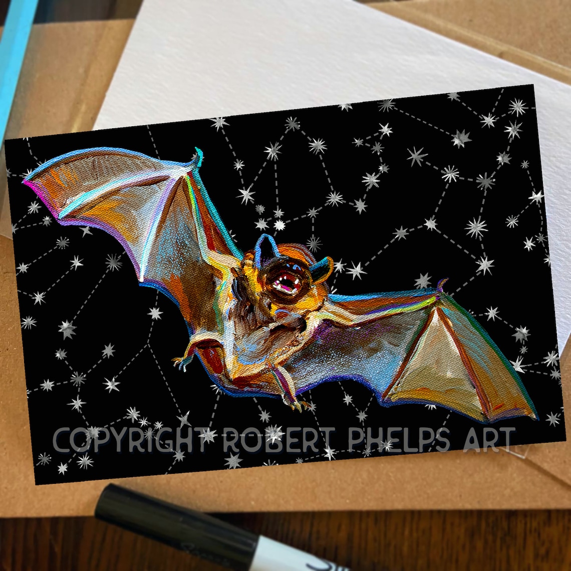 Bat Art Bat Art Print Bat Artwork Bat Wall Art Bat Wall | Etsy