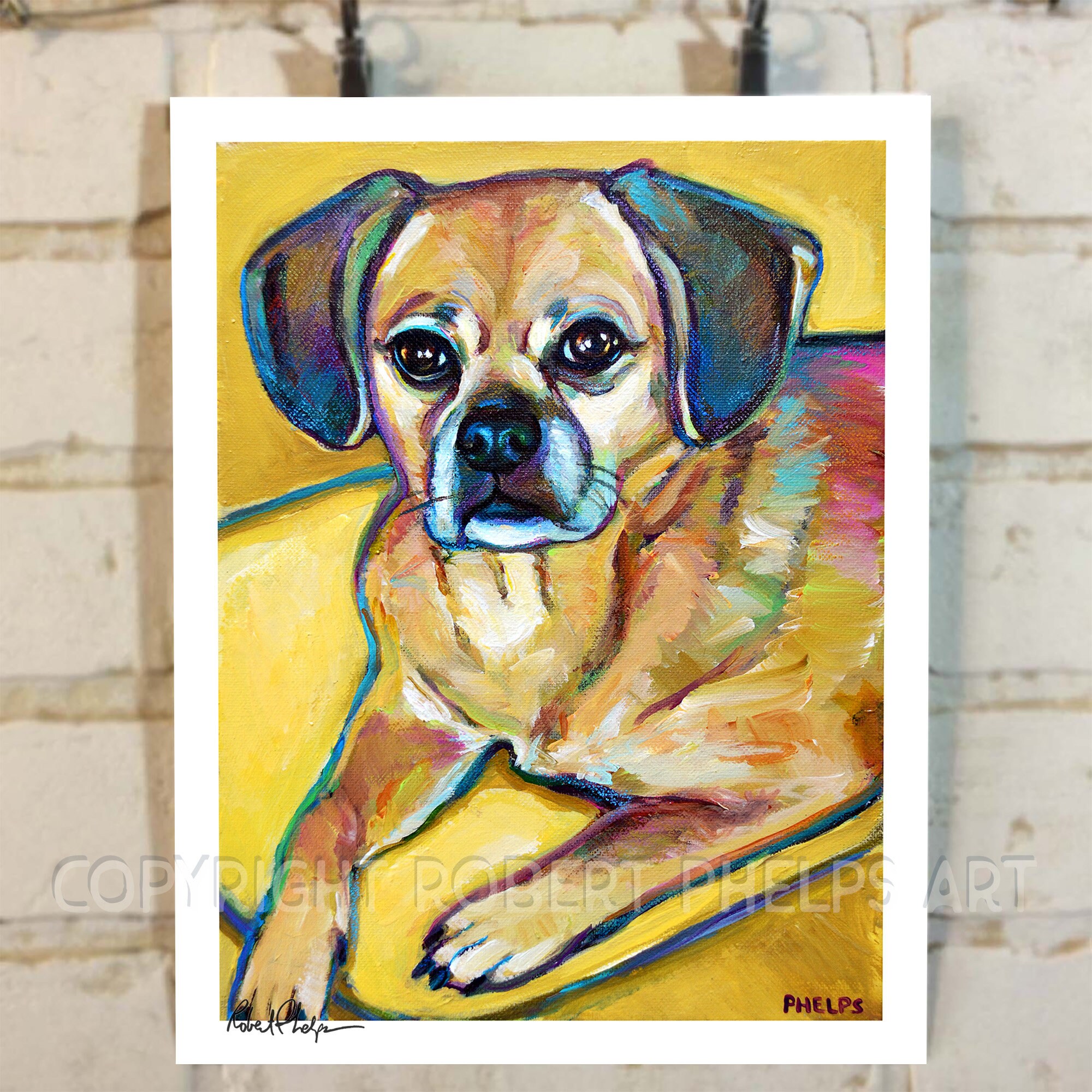 Puggle Art Prints Puggle Wall Art Pet Memorial Gift Pet | Etsy