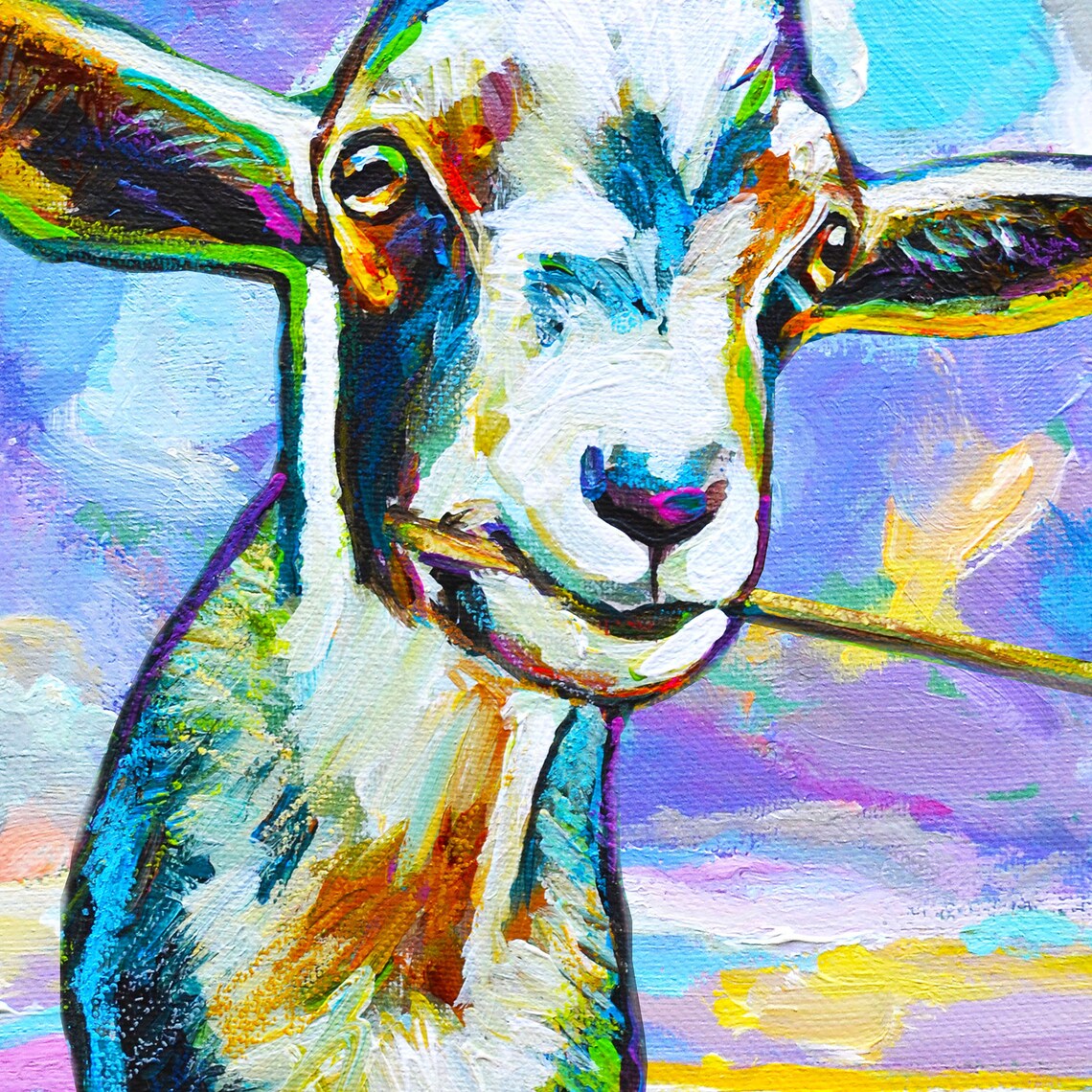 Goat Art Print Goat Art Goat Artwork Goat Wall Art Goat | Etsy