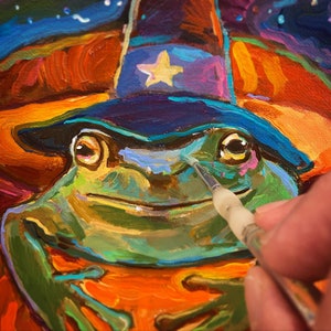 Witchy Frog Halloween Print, Spooky Frog Art, Cute Halloween Art ...