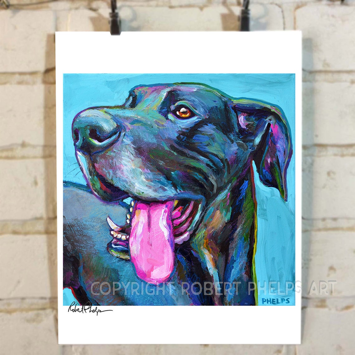 Great Dane Art Print Great Dane Poster Dog Lover Gift Great - Etsy