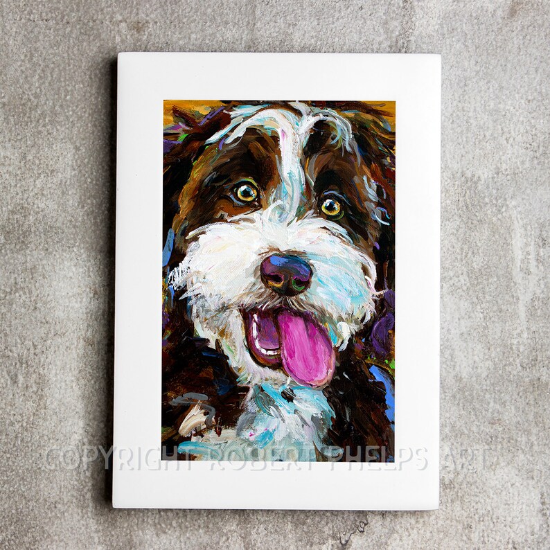 Aussiedoodle Wall Art. 4x6 Unframed Mini Print for Dog Home - Etsy