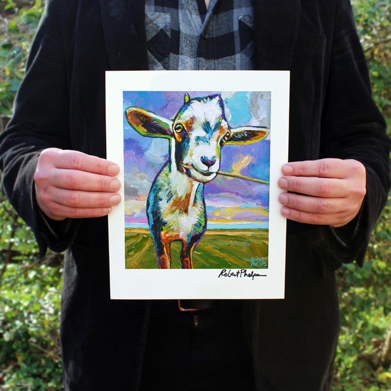 GOAT PAINTING ART Print by Robert Phelps Goats Goat Gift | Etsy