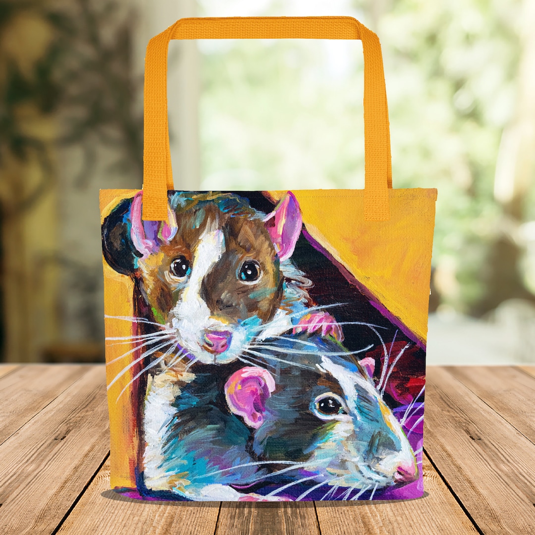 Tote Bag for Rat Lovers, Cute Rat Tote Bag, Gift for Rat Mom or Rat Dad ...
