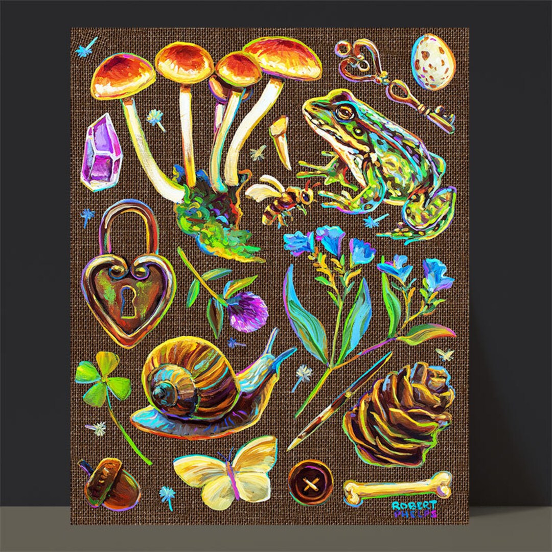 Enchanting Cottagecore Mushroom Poster Goblincore Art Prints Witchy ...