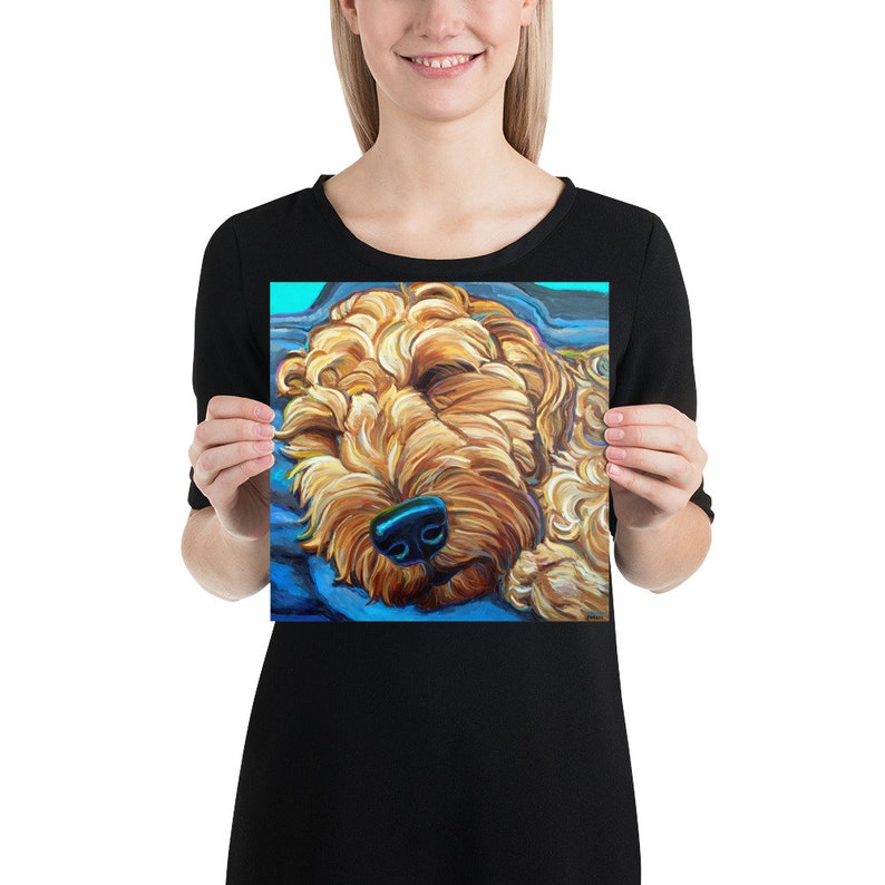 Goldendoodle Wall Art Goldendoodle Painting Fine Art Dog - Etsy