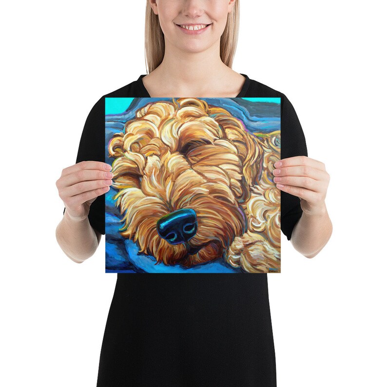 Goldendoodle Wall Art Goldendoodle Painting Fine Art Dog - Etsy