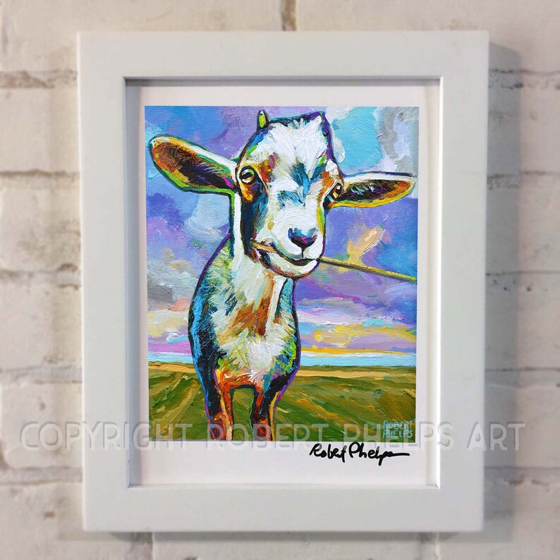 GOAT PAINTING ART Print by Robert Phelps Goats Goat Gift | Etsy