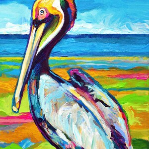 Colorful Pelican Poster, Pelican Wall Decor, Pelican Art Print, Pelican ...