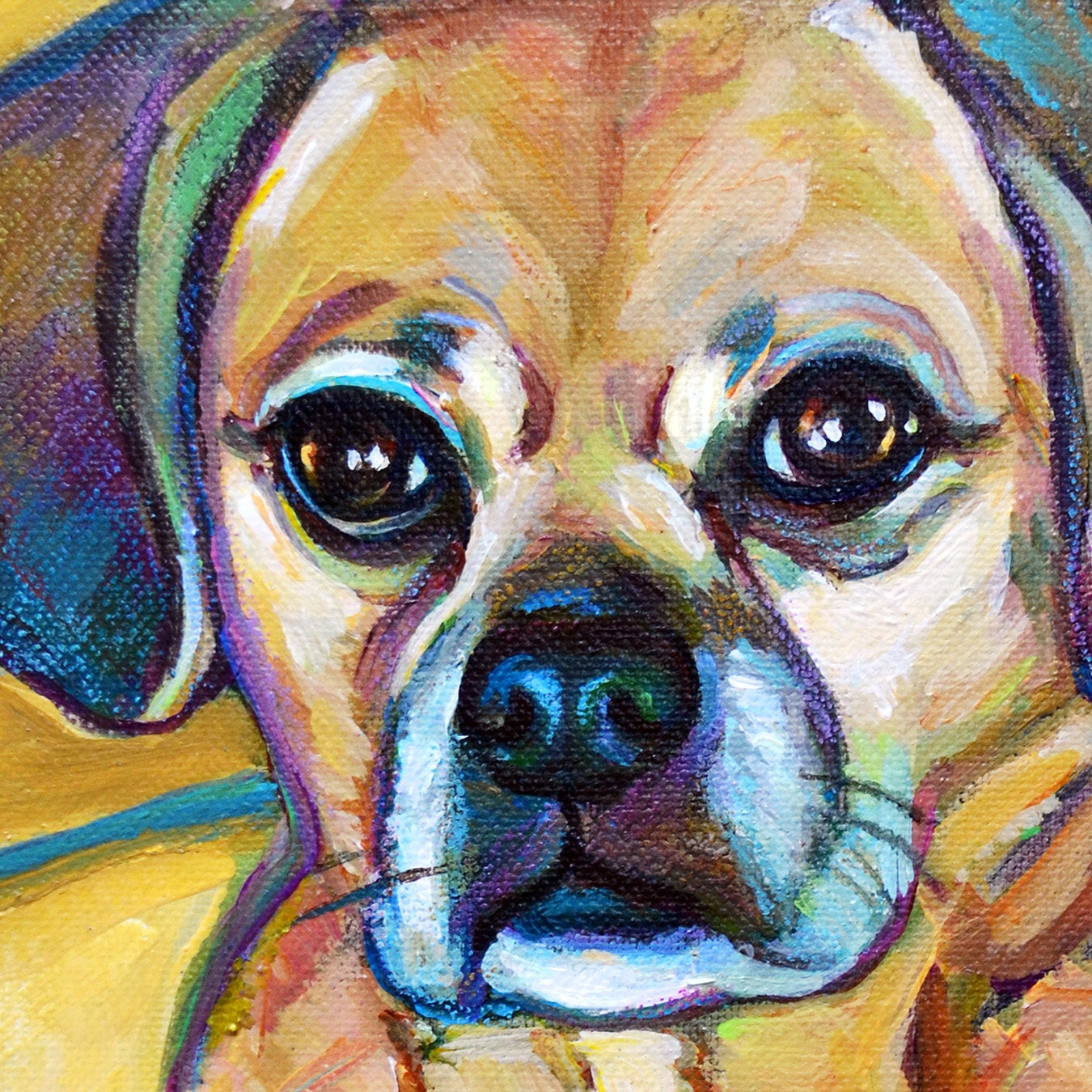 Puggle Art Prints Puggle Wall Art Pet Memorial Gift Pet | Etsy