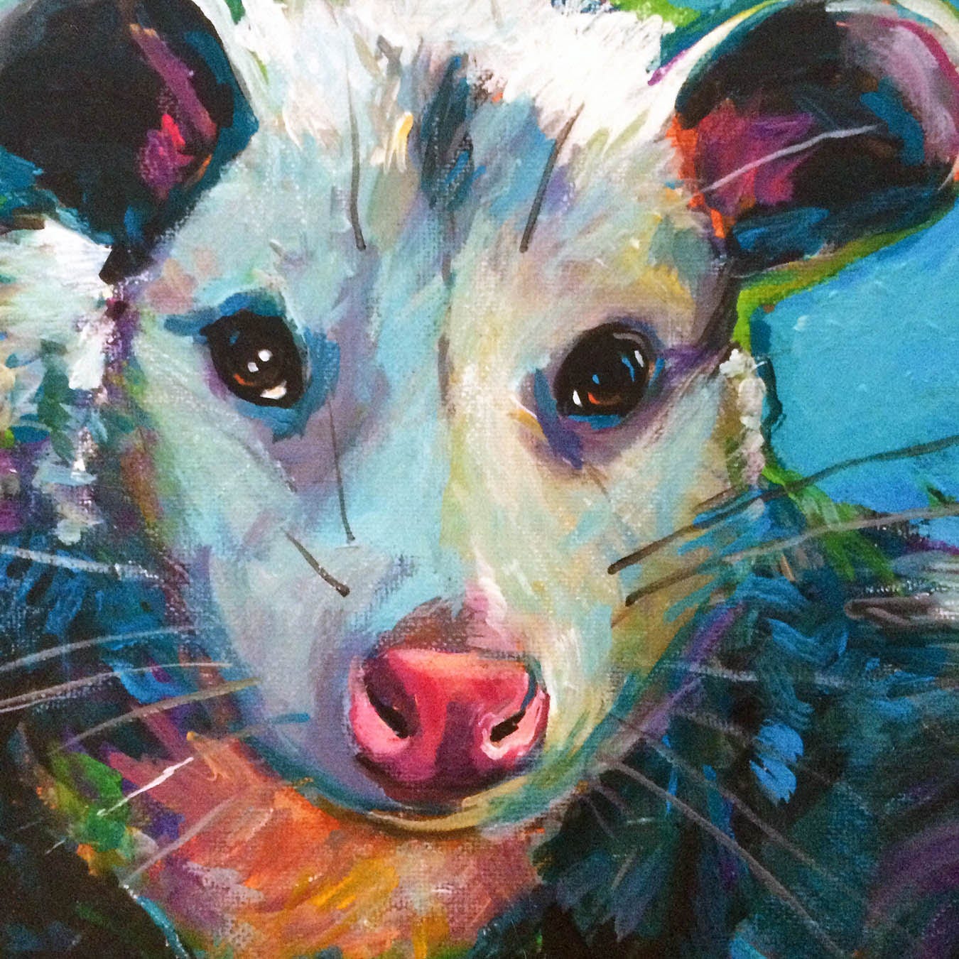 OPOSSUM ART PRINT, Opossum Painting, Possum Wall Art, Nocturnal Animals ...