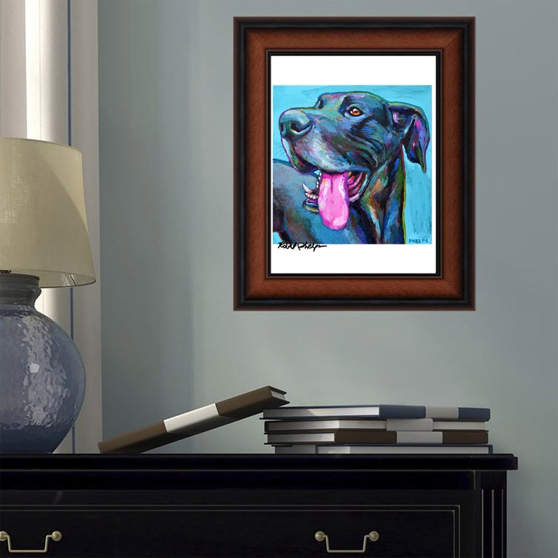 Great Dane Art Print Great Dane Poster Dog Lover Gift Great - Etsy