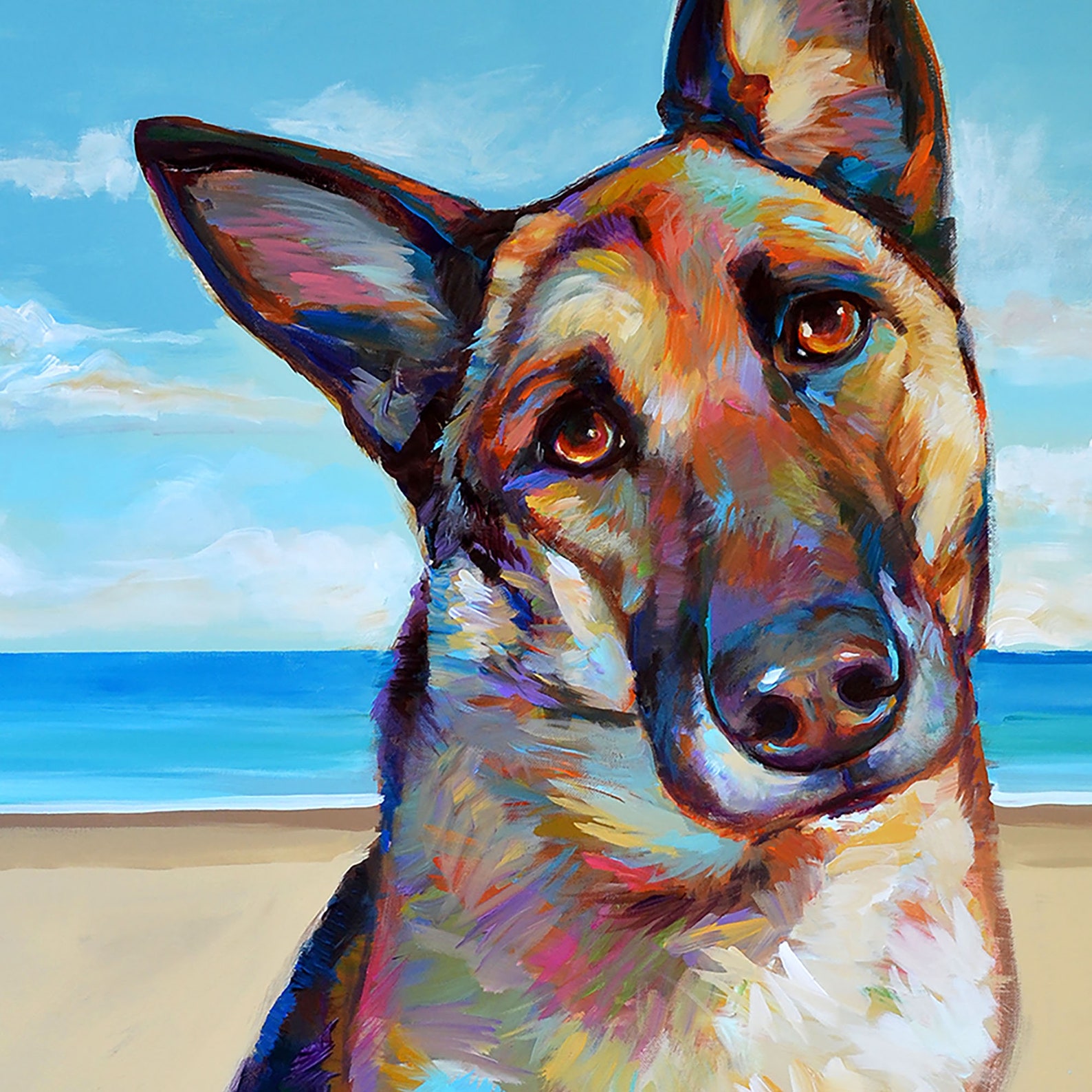 German Shepherd Print Dog Art Prints German Shepherd | Etsy