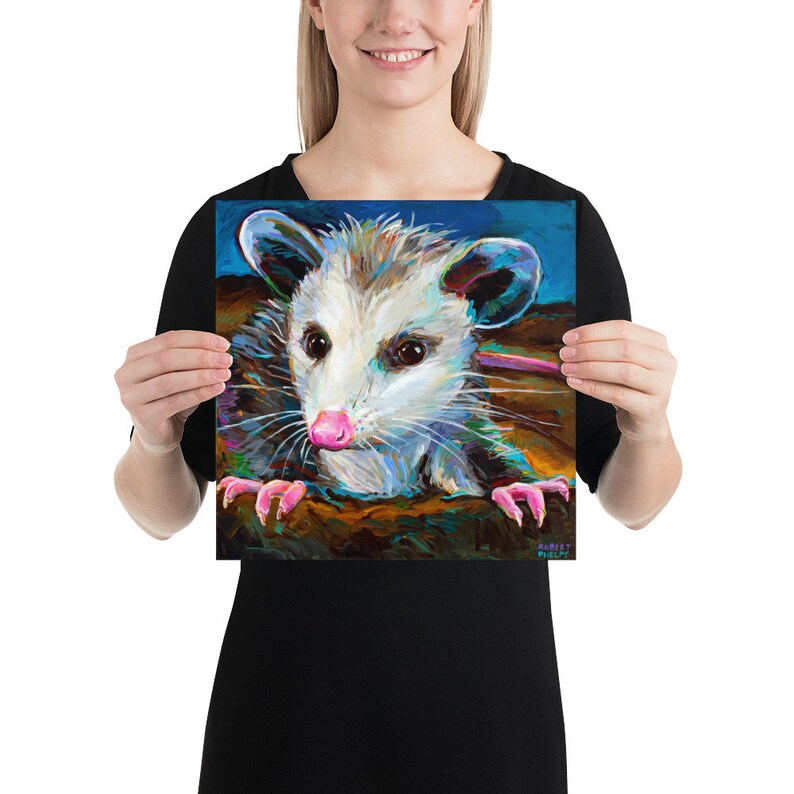 Fine Art Opossum Poster, Opossum Wall Art, Possum Home Decor, Possum ...