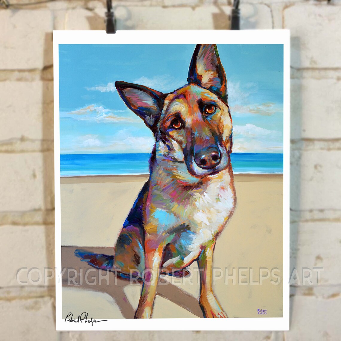 German Shepherd Print Dog Art Prints German Shepherd | Etsy