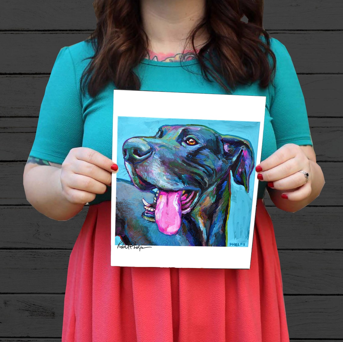 Great Dane Art Print Great Dane Poster Dog Lover Gift Great - Etsy